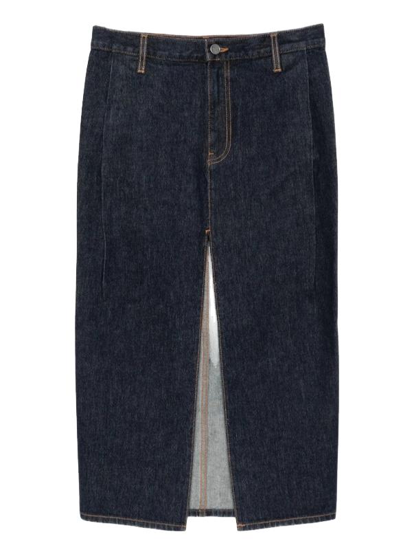 KHAITE Khaite Denim Front Slit Skirt
